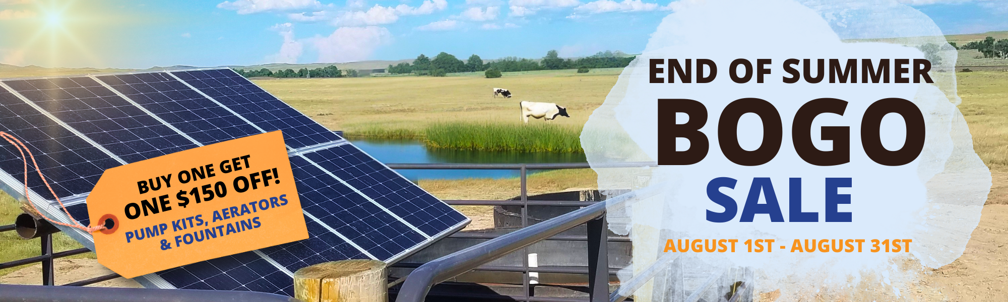 August Bogo Sale - Buy One Get One $150 Off Solar Pumps – RPS Solar Pumps