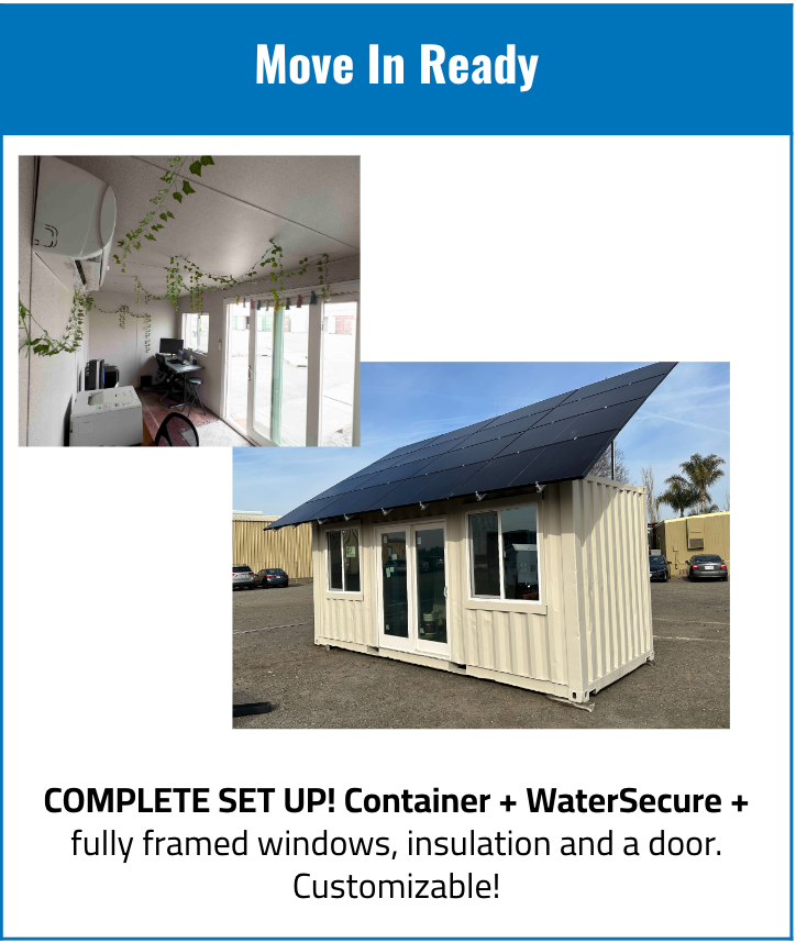 Instant Off-Grid™ Shipping Containers with Solar and Batteries and AC+ ...